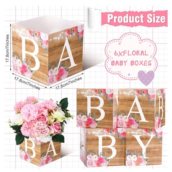 Party Supplies | Bucherry 6 Pcs Baby Shower Party Decorations Baby ...